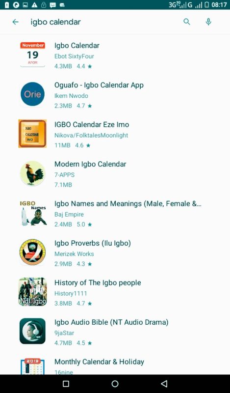 Igbo Calendar Apps Flood Google Play Store – Igbo Defender
